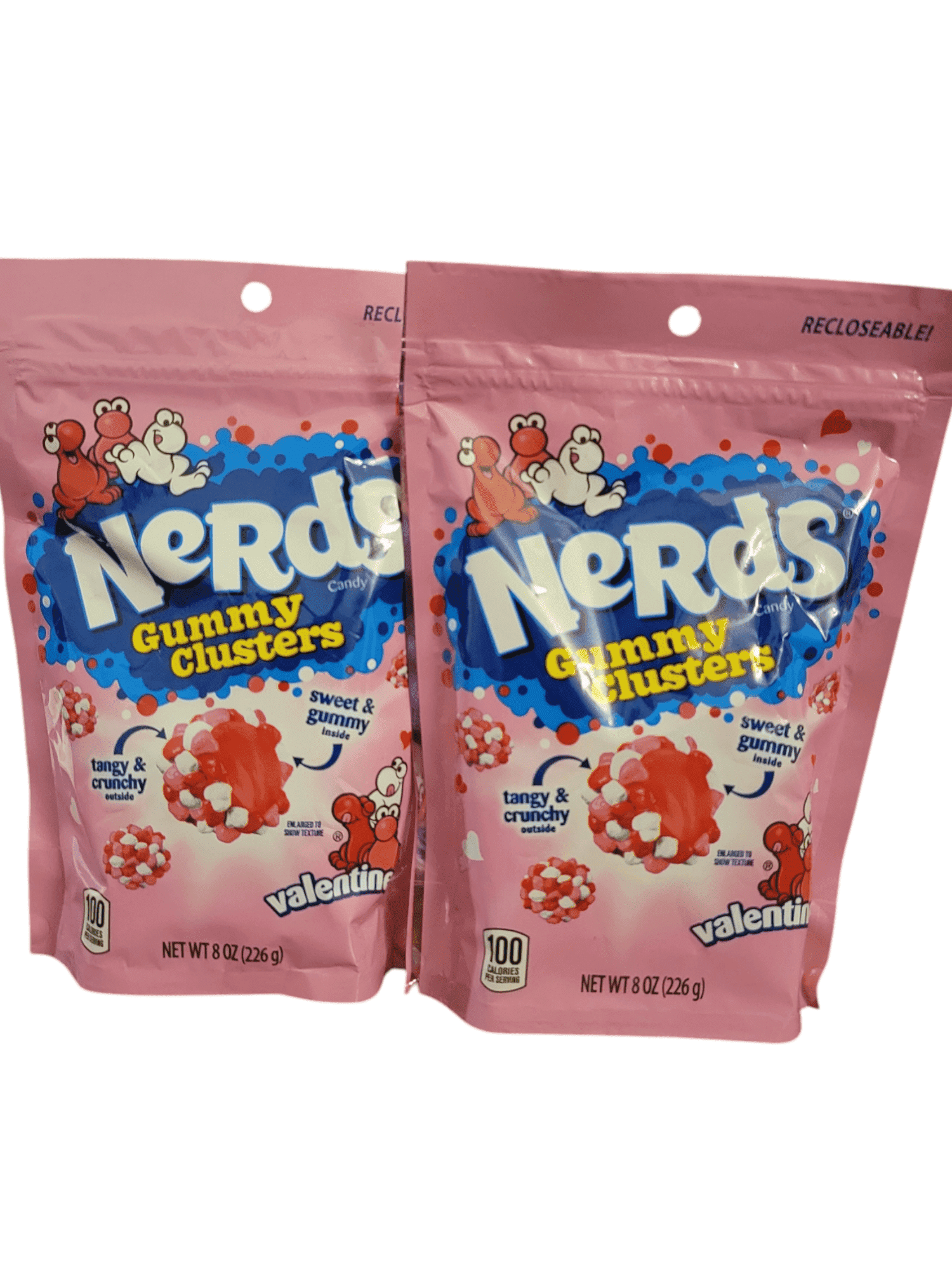 Nerds Valentine's Gummy Clusters, 8 Ounce Resealable Stand-up Bag ...