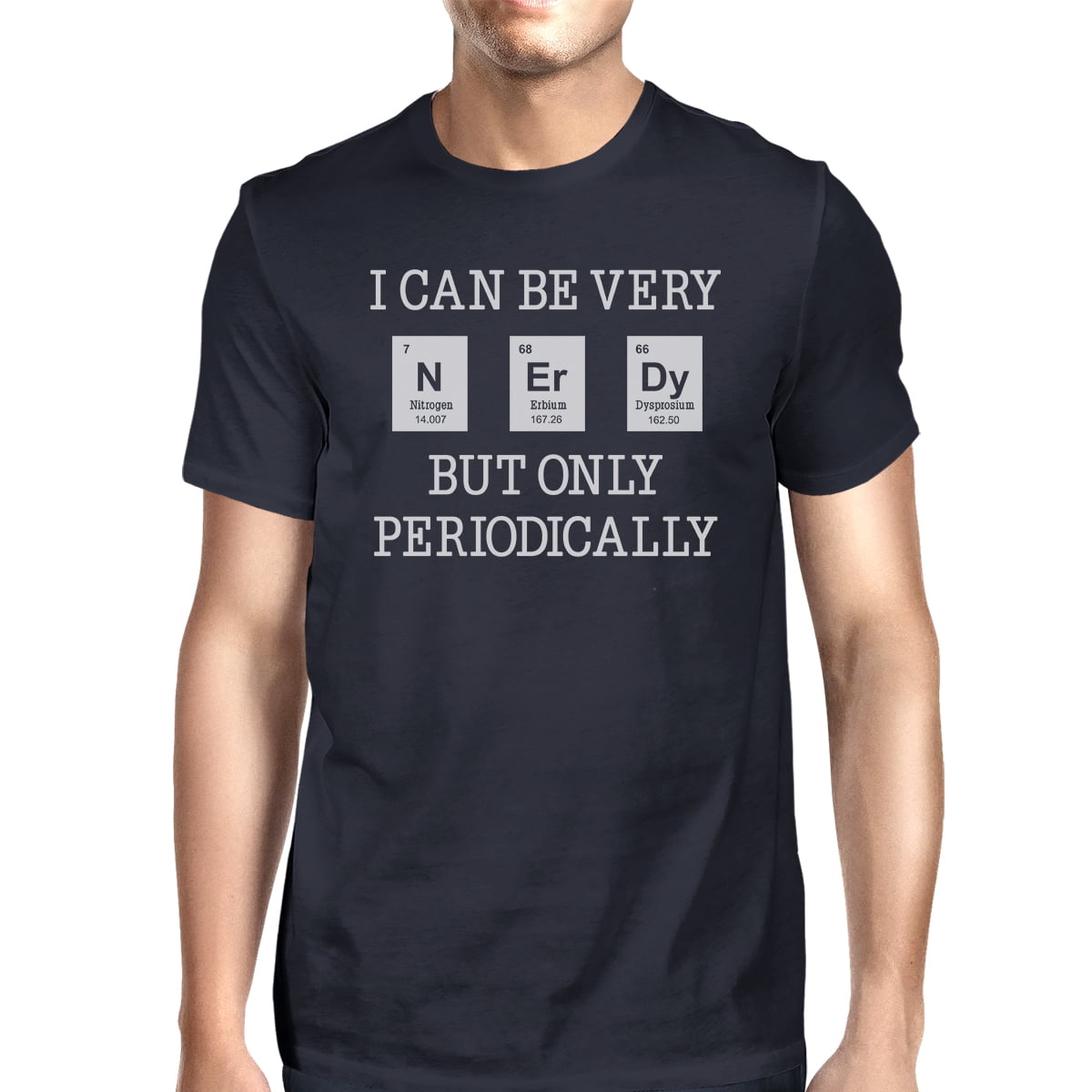 Nerdy Periodically Mens Navy Funny Nerd T-Shirt Unique School Gift ...