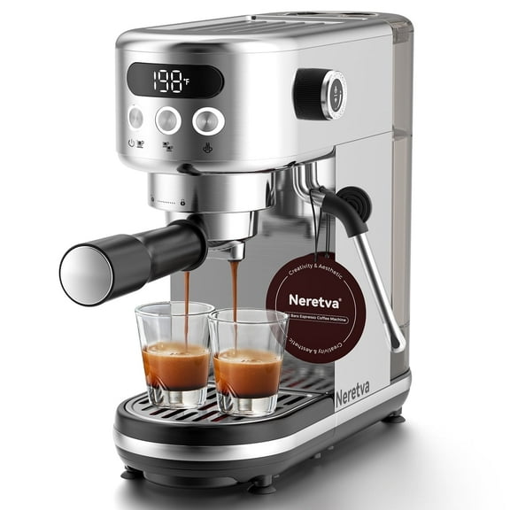 Espresso Machine 20 Bar, Stainless Steel Coffee Maker Professional with ...