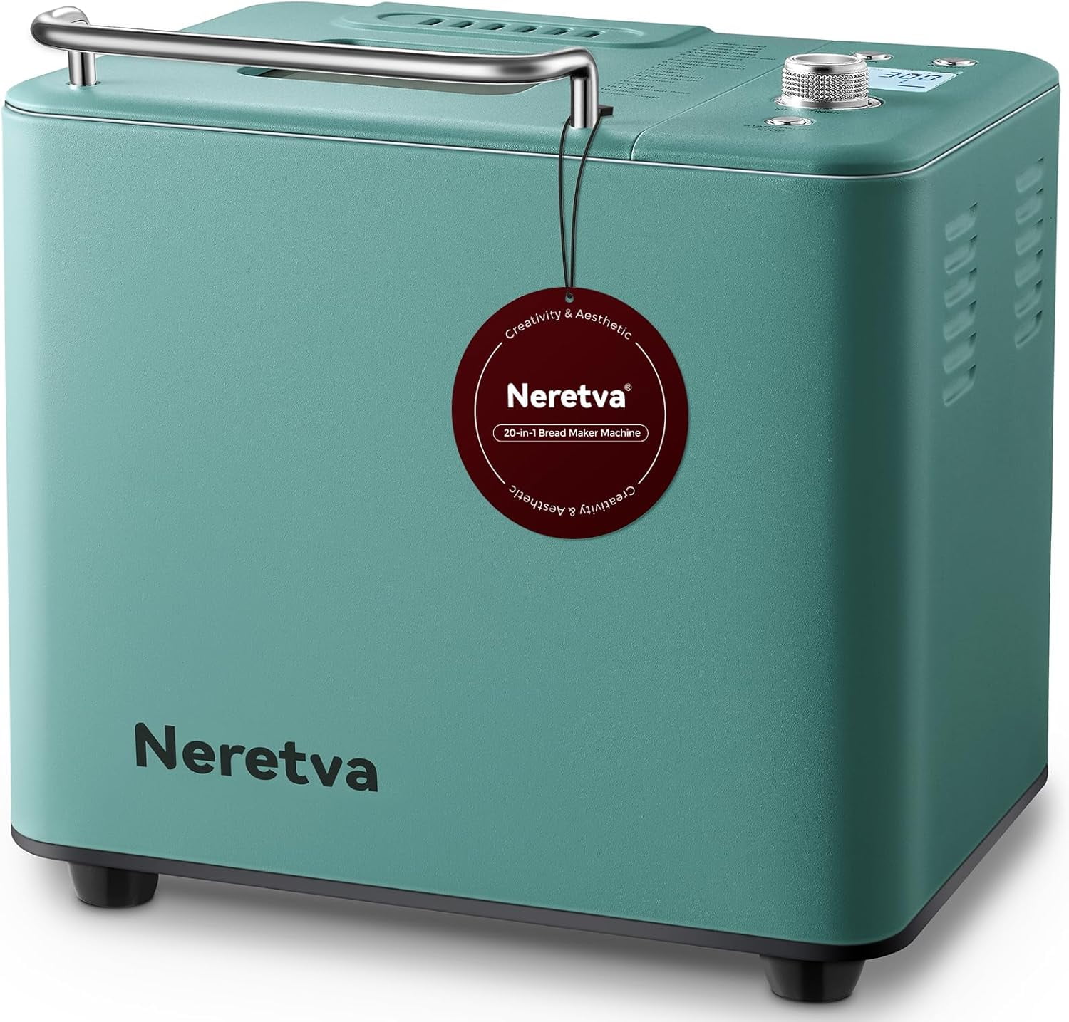 Neretva 20-IN-1 Bread Maker, Dual Heater 2LB Bread Machine Nonstick ...