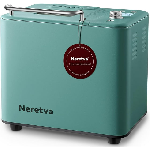 Neretva 20-IN-1 Bread Maker, Dual Heater 2LB Bread Machine Nonstick ...