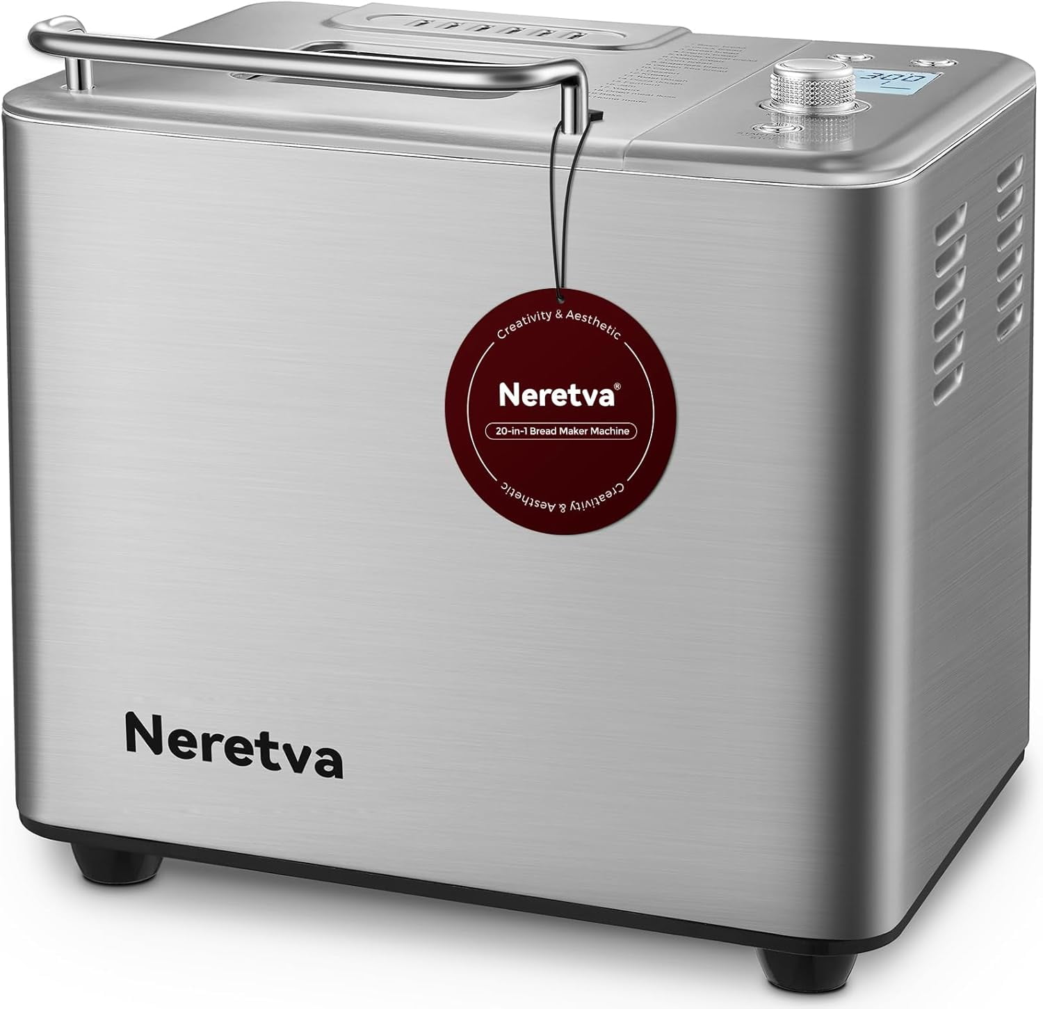 Neretva Bread Maker, [20-IN-1 & Dual Heater & 2LB]Smallest Size Bread ...