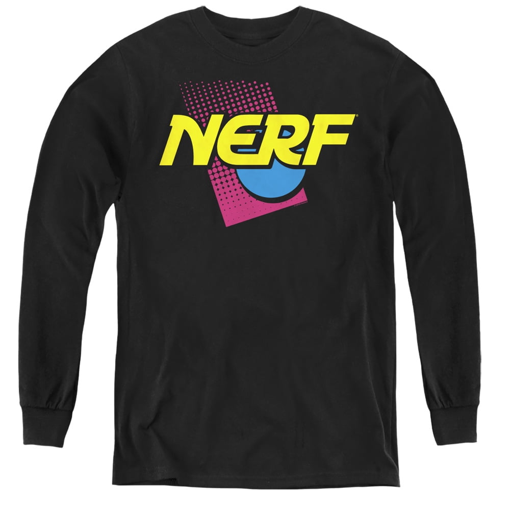 Nerf 90S Logo Youth Long Sleeve T-Shirt Black - Walmart.com
