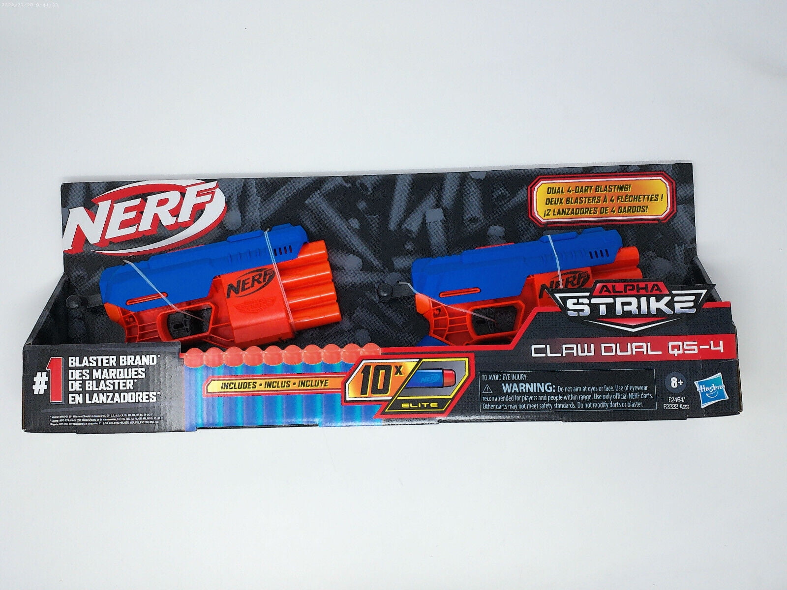 Nerf Alpha Strike Claw Dual QS-4 Hand Cranked Blaster 8 Years+ with 4 ...