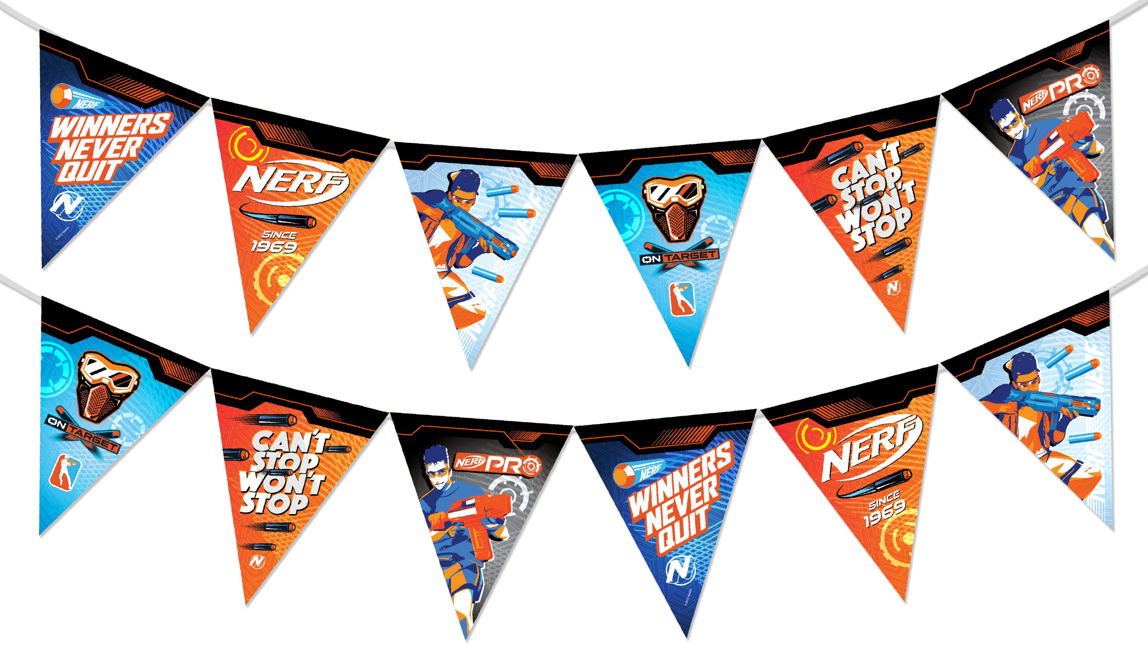 Nerf Birthday Banner Pennant 1 Pack - Nerf Party Supplies - Walmart.com