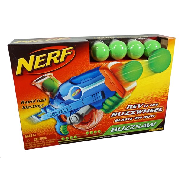 Nerf Buzzsaw ~ Rapid Ball Blasting - Includes Blaster & 4 Ballistic Balls - Walmart Business ...
