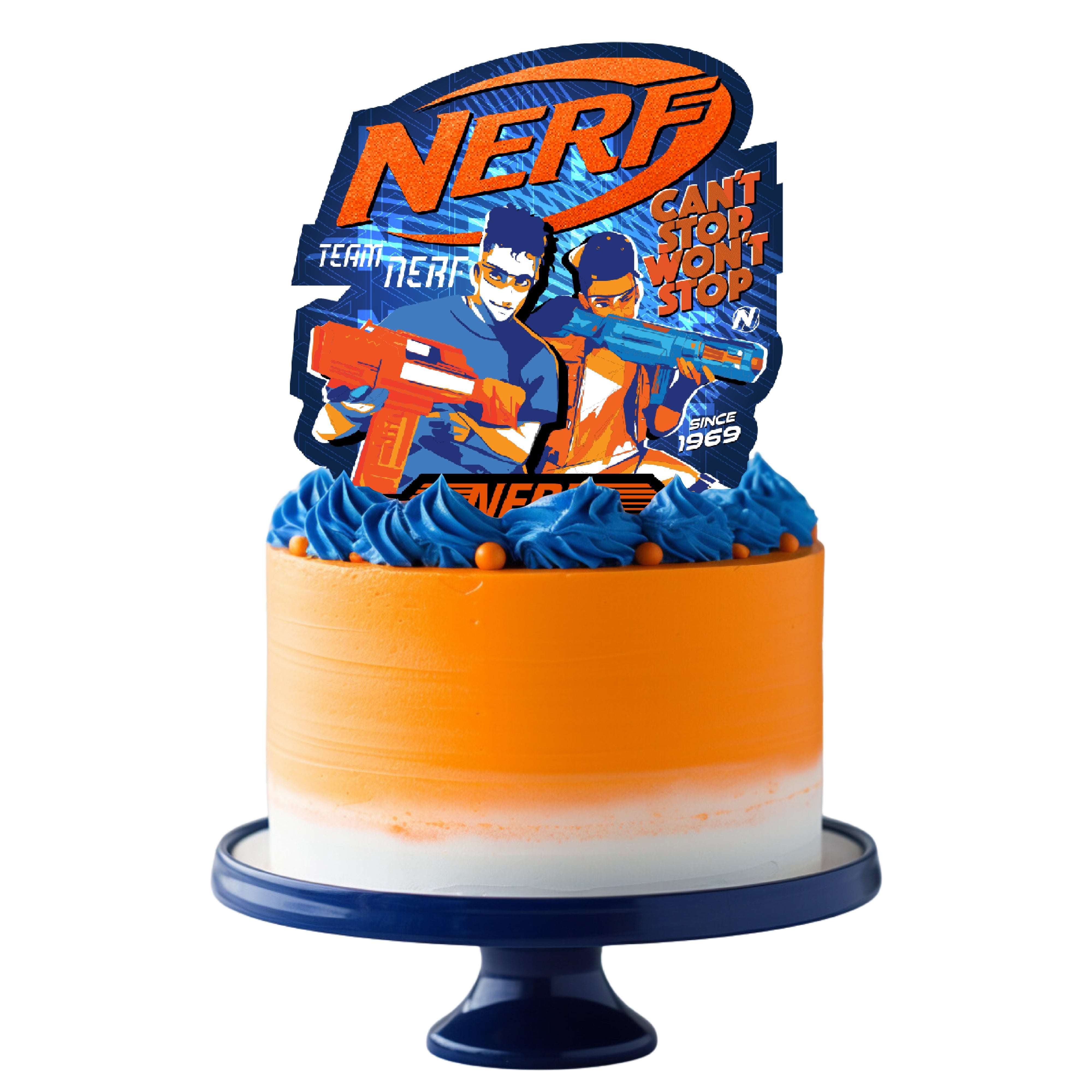 Nerf Cake Topper - Nerf Party Supplies - Walmart.com