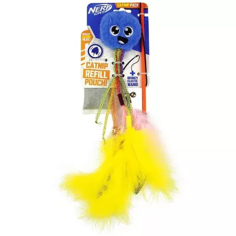 Nerf Cat 12" Ultraplush Nylon Elastic Octo with Catnip Pouch and Wand ...