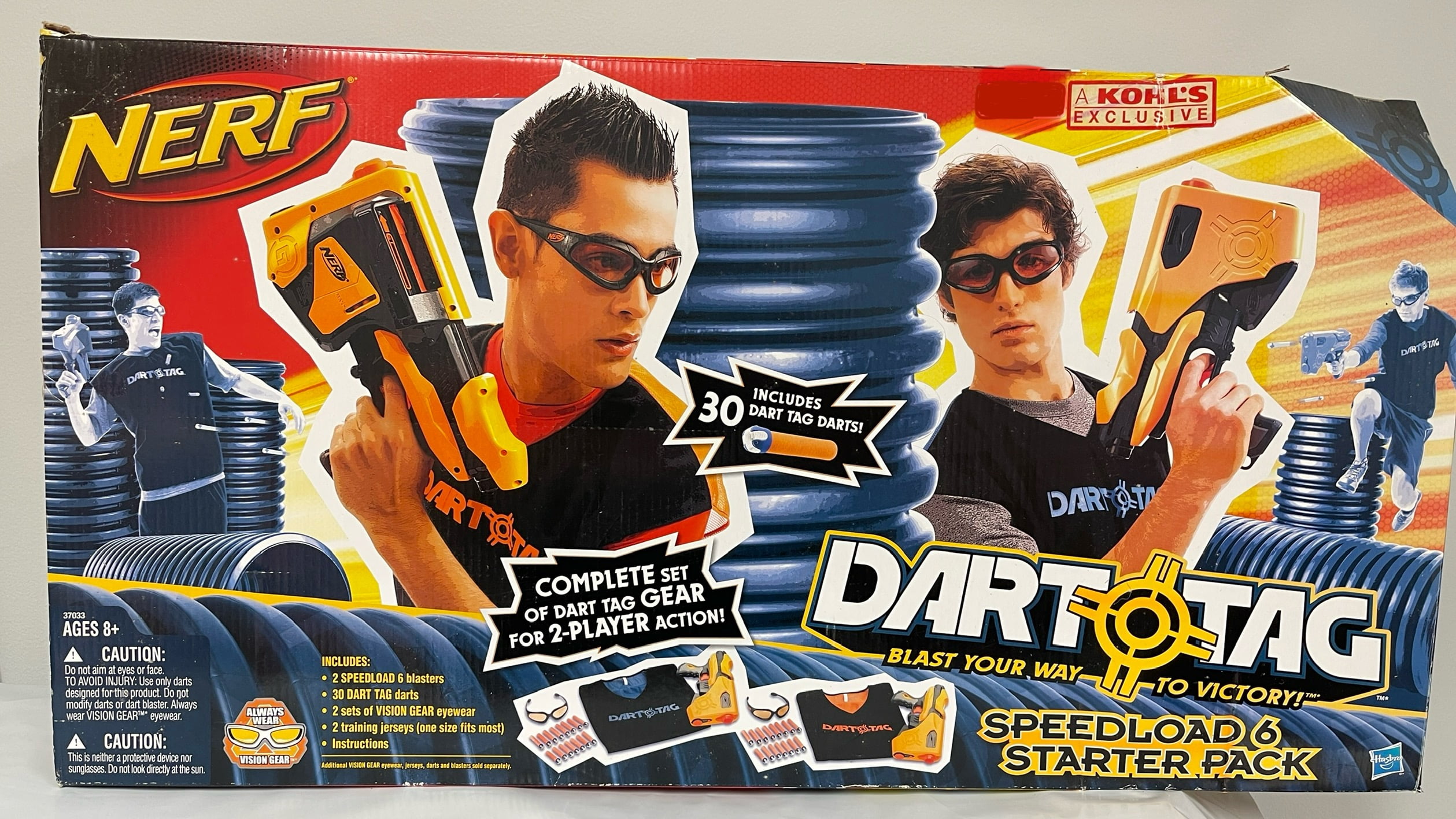 Nerf Dart Tag Complete Set, 2 Player Action, SPEEDLOAD 6 Starter Pack ...