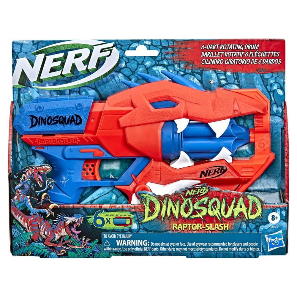 Nerf DinoSquad Raptor Slash Dinosaur Gun - Dart Blaster with 6 Darts ...
