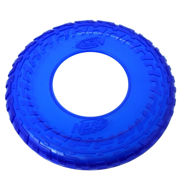 Nerf Dog 10-inch Rubber Flyer Toy Frisbee for Large Pets, Tug War ...