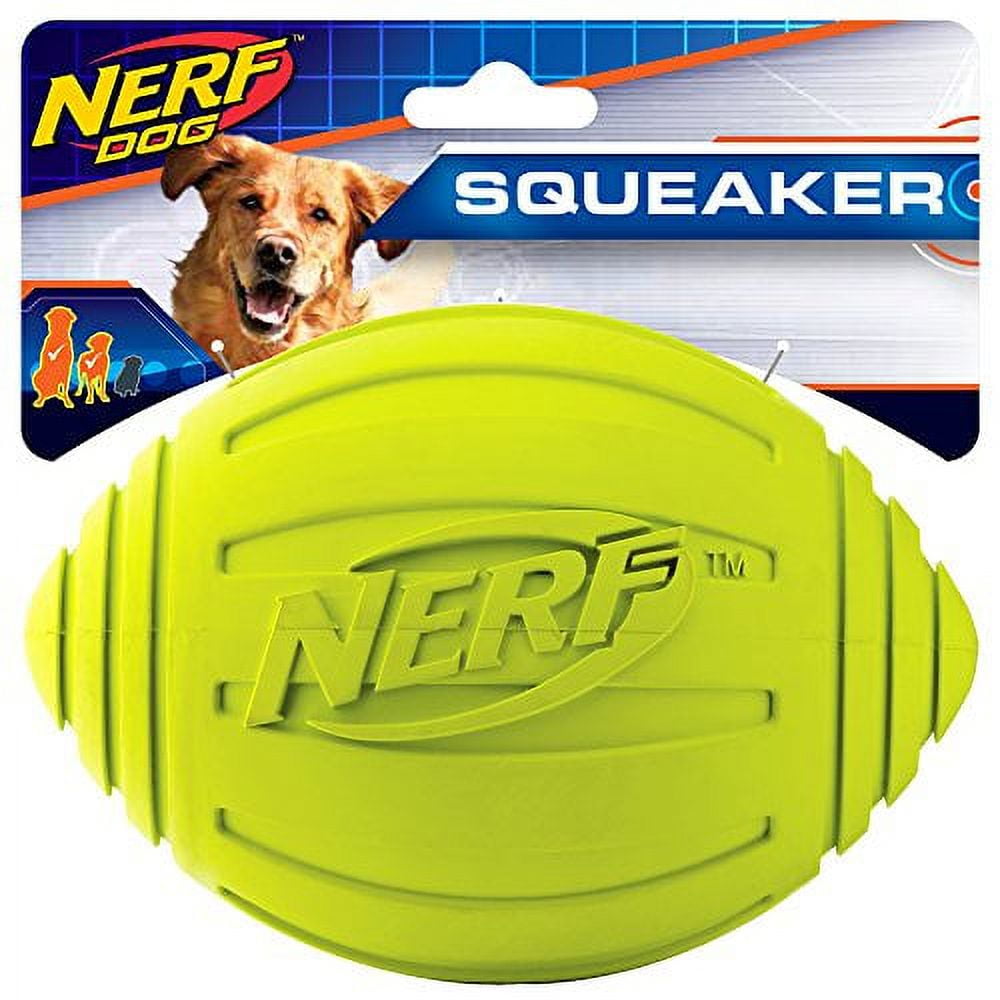 Nerf Dog Nerf Dog Ridged Football Dog Toy With Interactive Squeaker ...