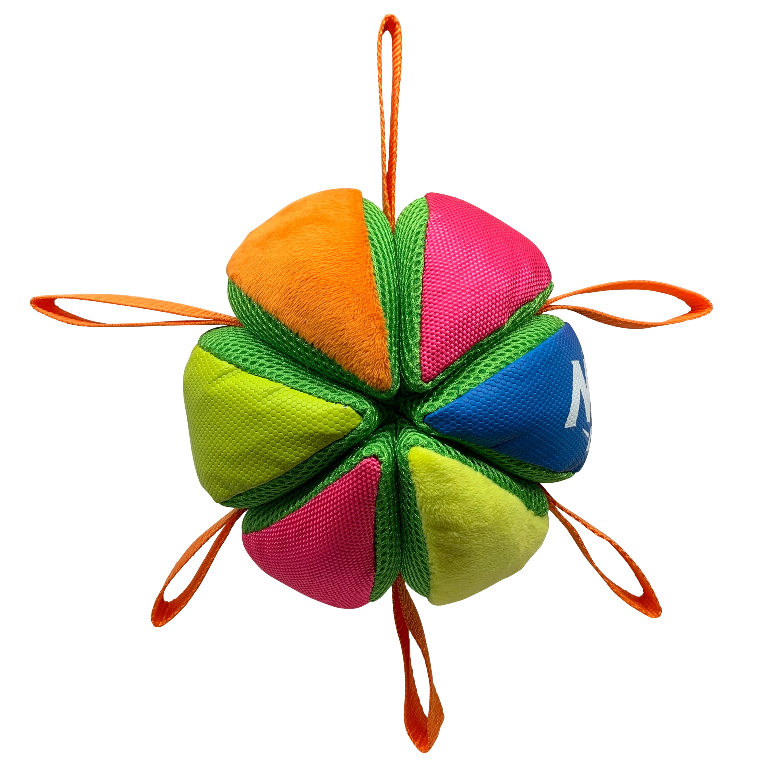 Nerf Dog Squeak & Crunch Wedgeball Fetch Dog Toy with Straps - Walmart.com