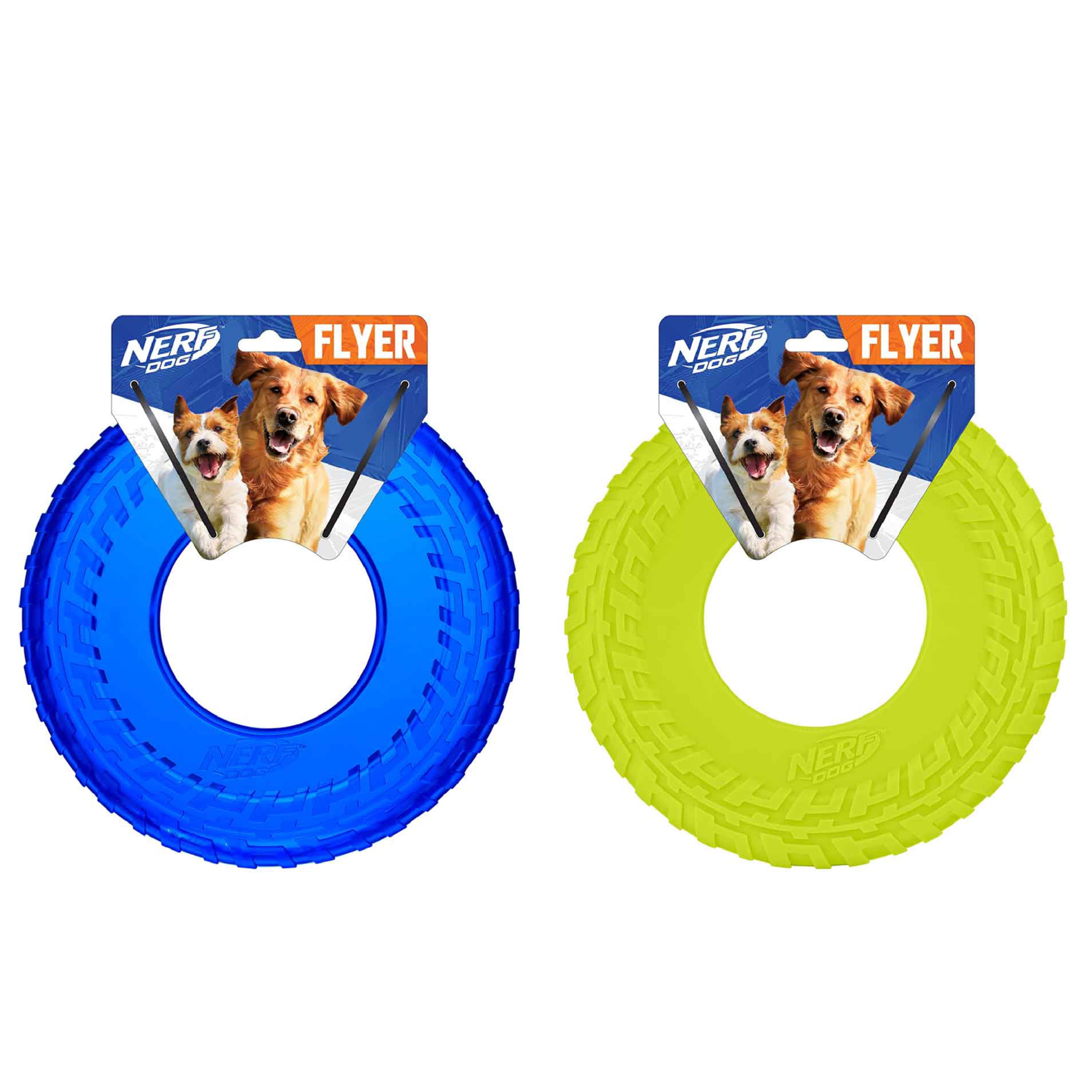Nerf Dog TPR Tire Flyer Durable Frisbee for Medium & Large Dogs ...