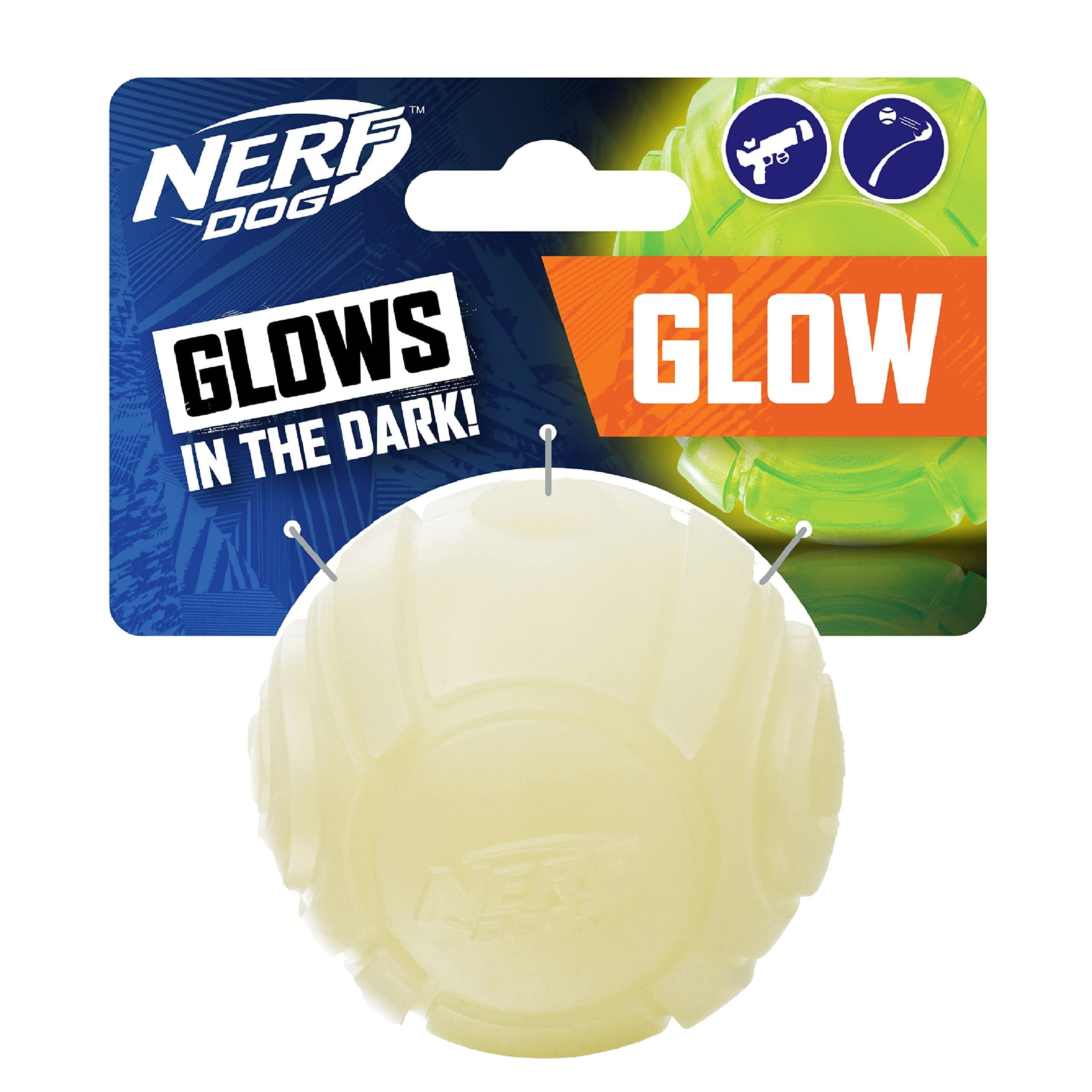 Nerf Dog Tennis Ball Blaster Dog Toy white, 2.5 Inch Glow Reload Ball - Walmart.com