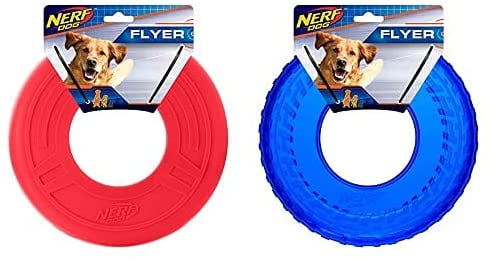 Nerf Dog Tire Flyer Dog Toy Gift Set, 10 Inch Flying Disc Dog Fetch ...