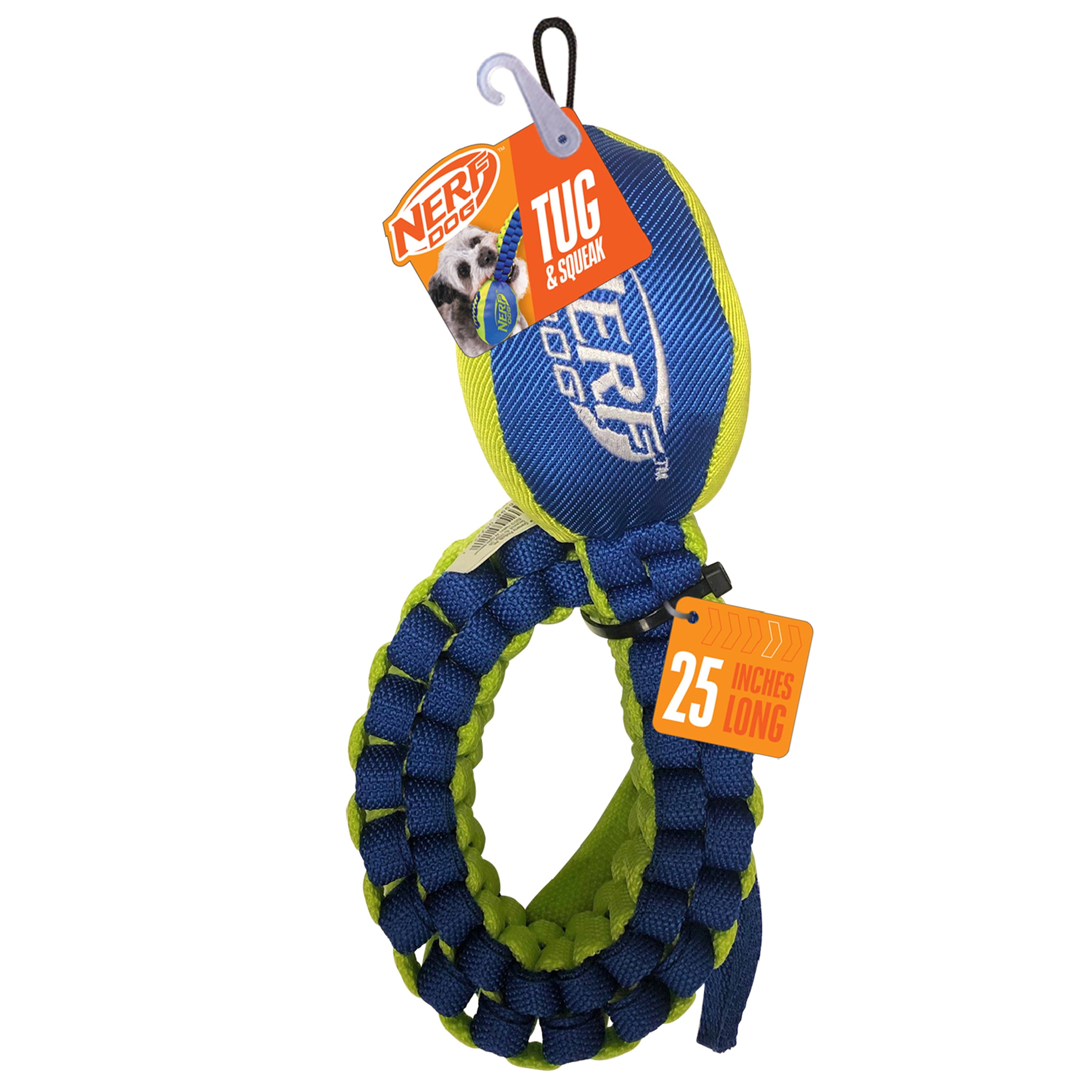 Nerf Dog Vortex Chain Tug Dog Toy with Durable Braided Nylon, 25 ...