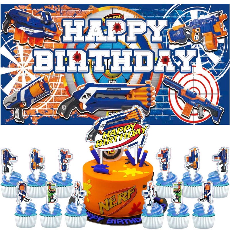 Nerf Latex Balloons Kit Party Supplies Decor Birthday Decorations ...