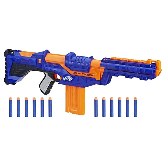 Nerf N-Strike Elite Delta Trooper, Customizable Blaster with 12 Darts ...