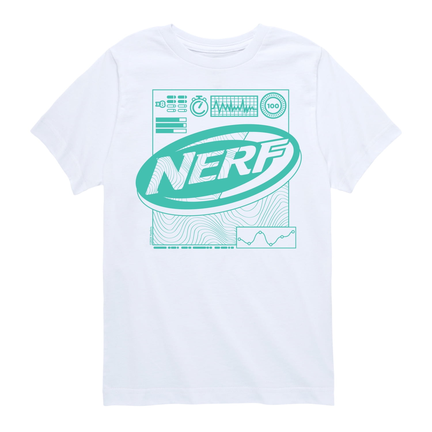 Nerf - Nerf Green Stats - Boy's Short Sleeve T-Shirt - Walmart.com