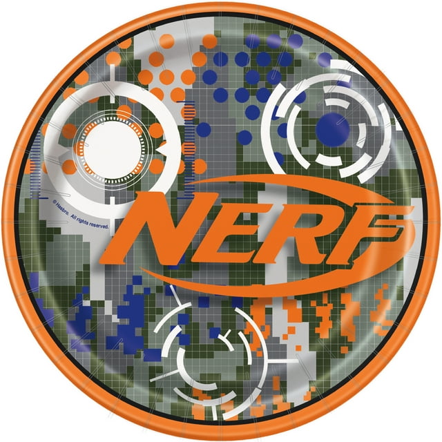 Nerf Party Paper Dinner Plates, 9 in, 8ct - Walmart.com