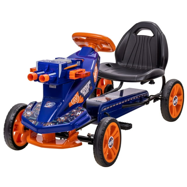 Nerf Pedal Cart with Attached Dual Blaster, for Boys and Girls, Ages 6 ...