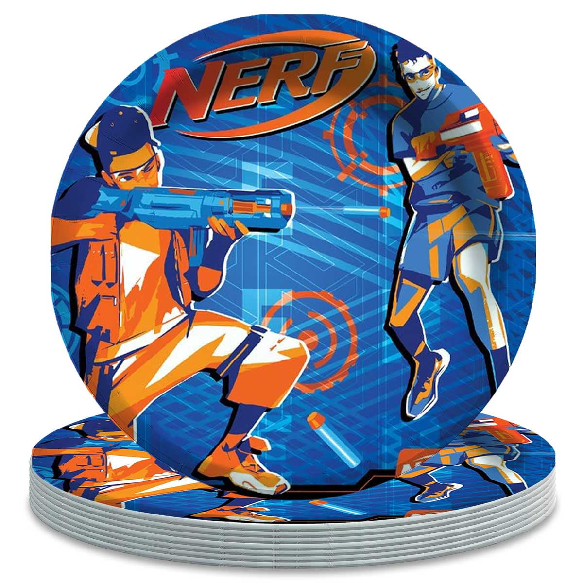 Nerf Dart War Paper Plates Birthday Decorations Party Supplies ...