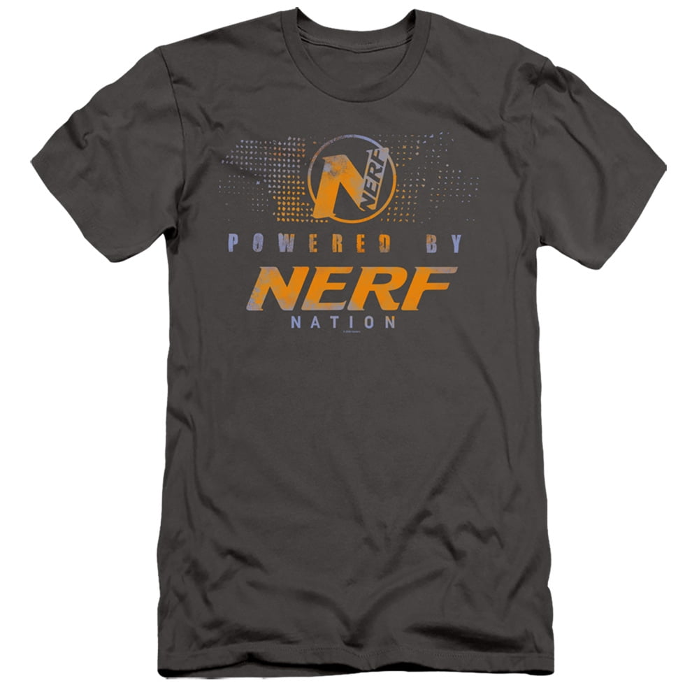Nerf Powered By Nerf Nation S/S Adult 30/1 T-Shirt Charcoal - Walmart.com