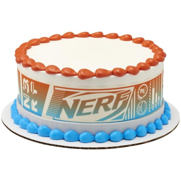 Nerf Shots and Goals PhotoCake® Edible Cake Border Strips Icing Image ...