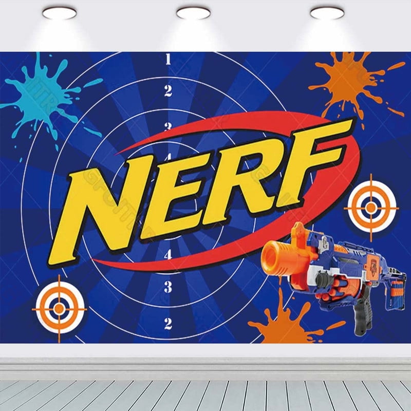 Nerf Taspestry Wall Decor Party Supplies Background BackdropBanner ...