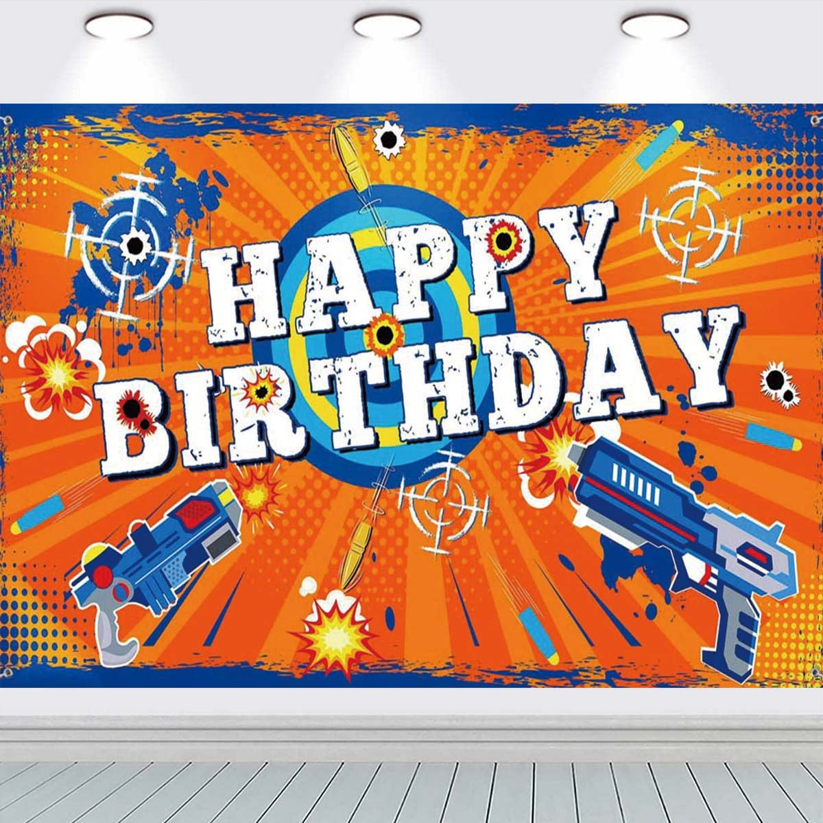 Nerf Taspestry Wall Decor school Background Backdrop Party Supplies ...