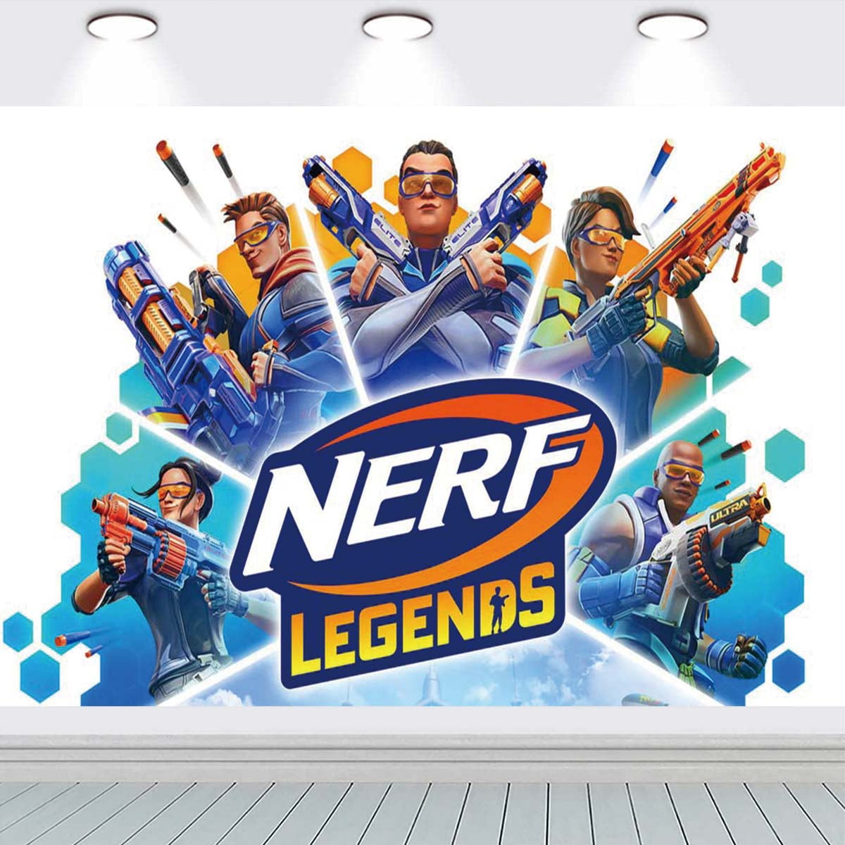 Nerf school Backdrop Background Banner Taspestry Wall Decor Birthday ...