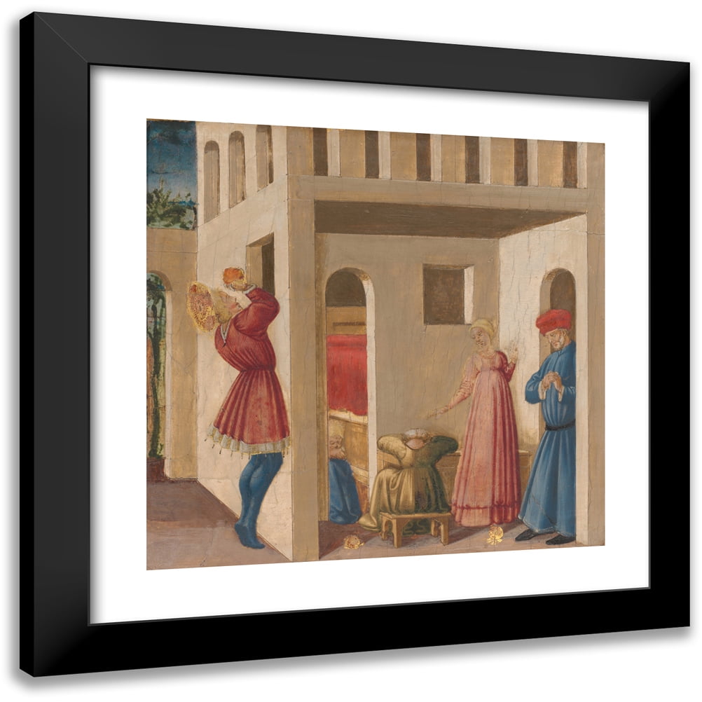 Neri di Bicci 20x20 Black Modern Framed Museum Art Print Titled - A ...