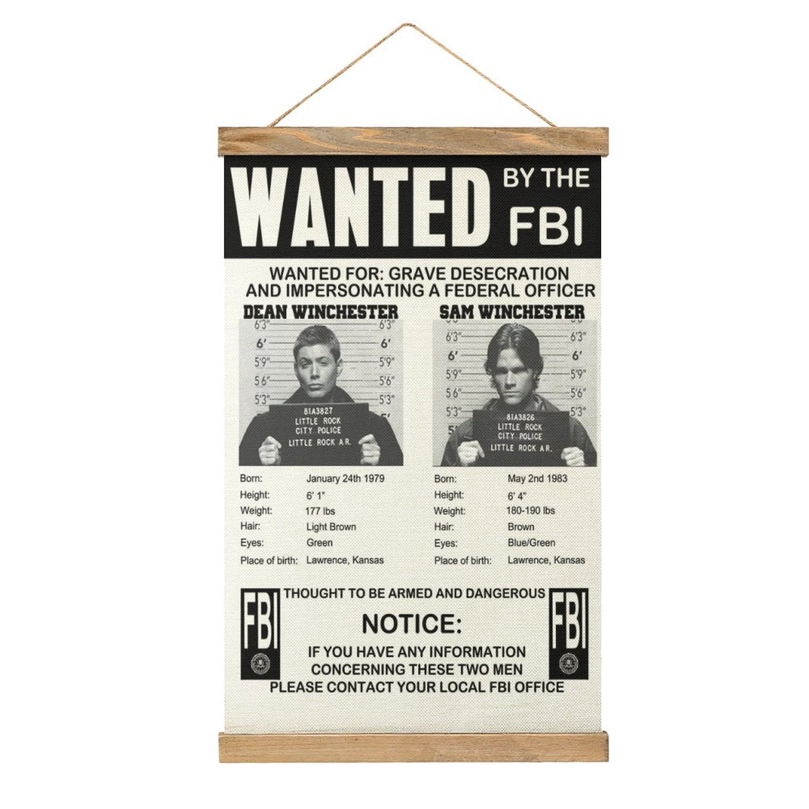 Neringarts Supernatural Poster Dean And Sam Wanted Poster Artworks ...