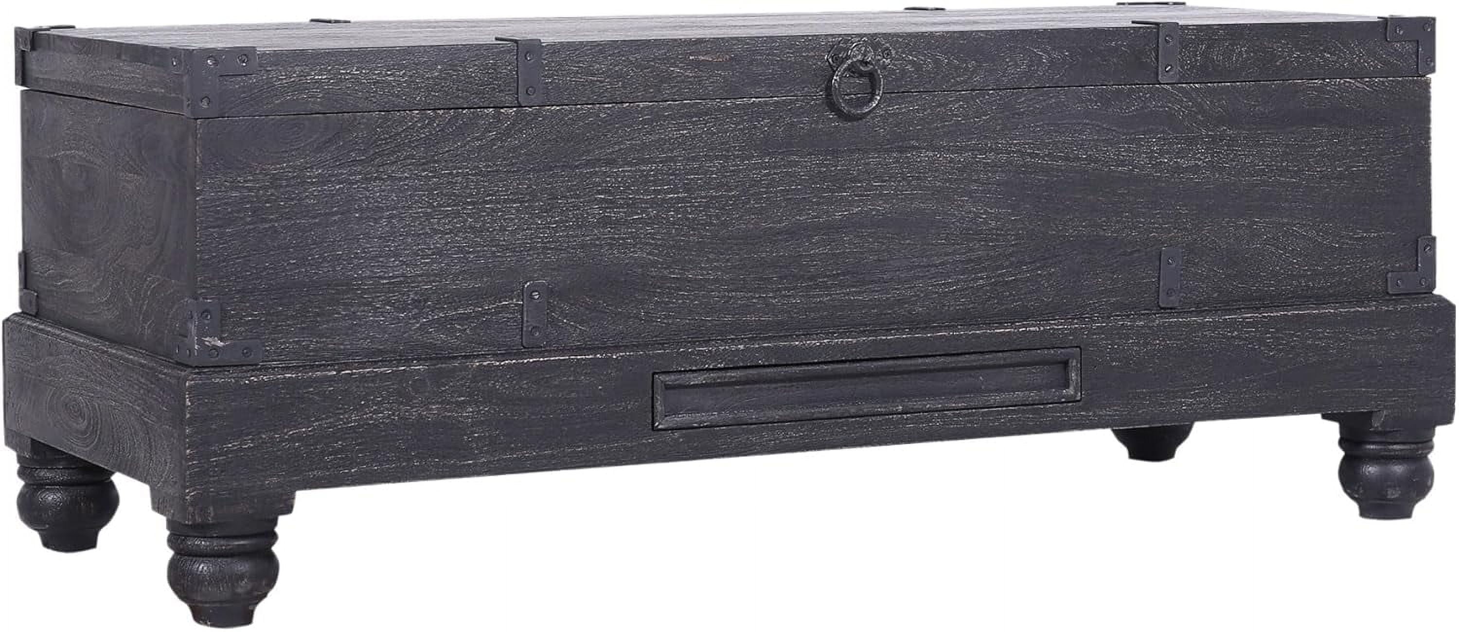 Nerio Handmade Heritage Large Wooden Storage Bench with Hinged Lid for ...