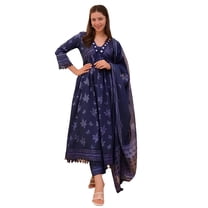 MOKOSH Women's Silk Anarkali & Pant with Dupatta Set - Indian Ethnic ...
