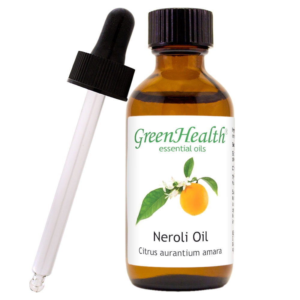Neroli Essential Oil - 2 fl oz (59 ml) Glass Bottle w/ Cap and Glass ...