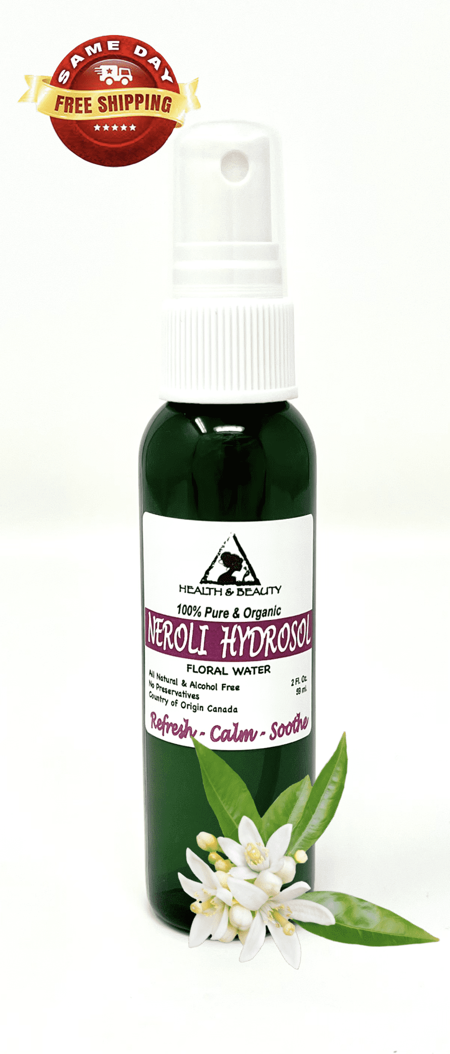 Neroli Hydrosol Organic Floral Water Pure Natural 2 oz - Walmart.com