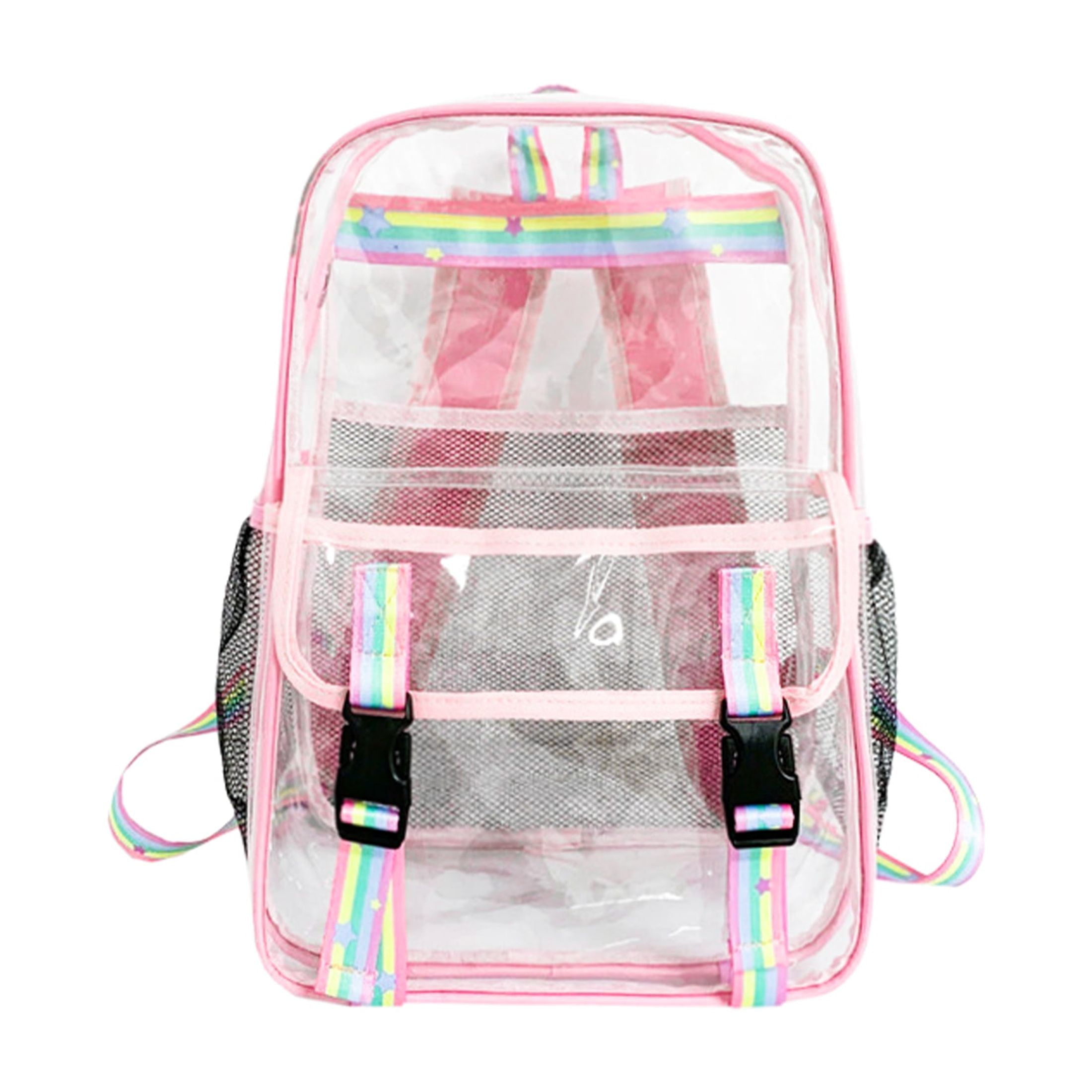 Nerooy Clear Backpack with Reinforced Straps - Waterproof PVC, Multi ...