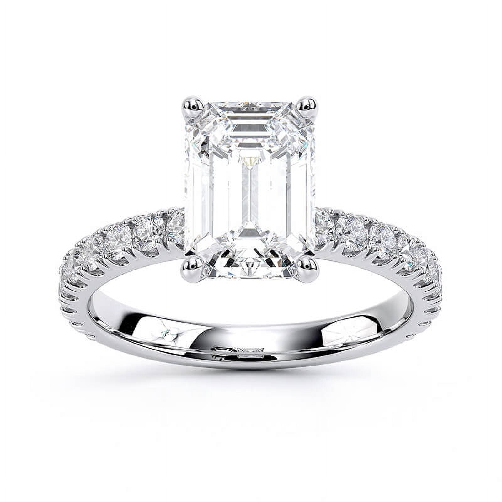 Nerra Jewel 0.85 Ct Emerald Cut Solitaire Diamond Ring - Wedding ...