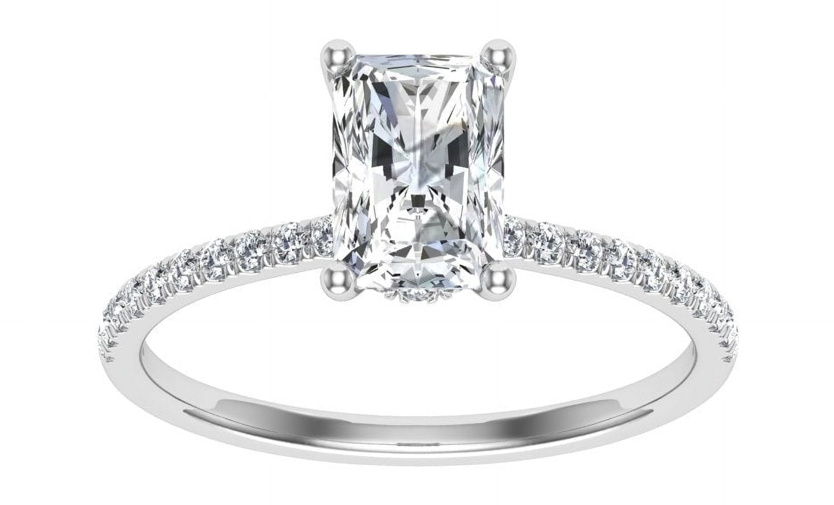 Nerra Jewel 14K White Gold Over 2.3 Ct Radiant Cut Lab Created Diamond ...