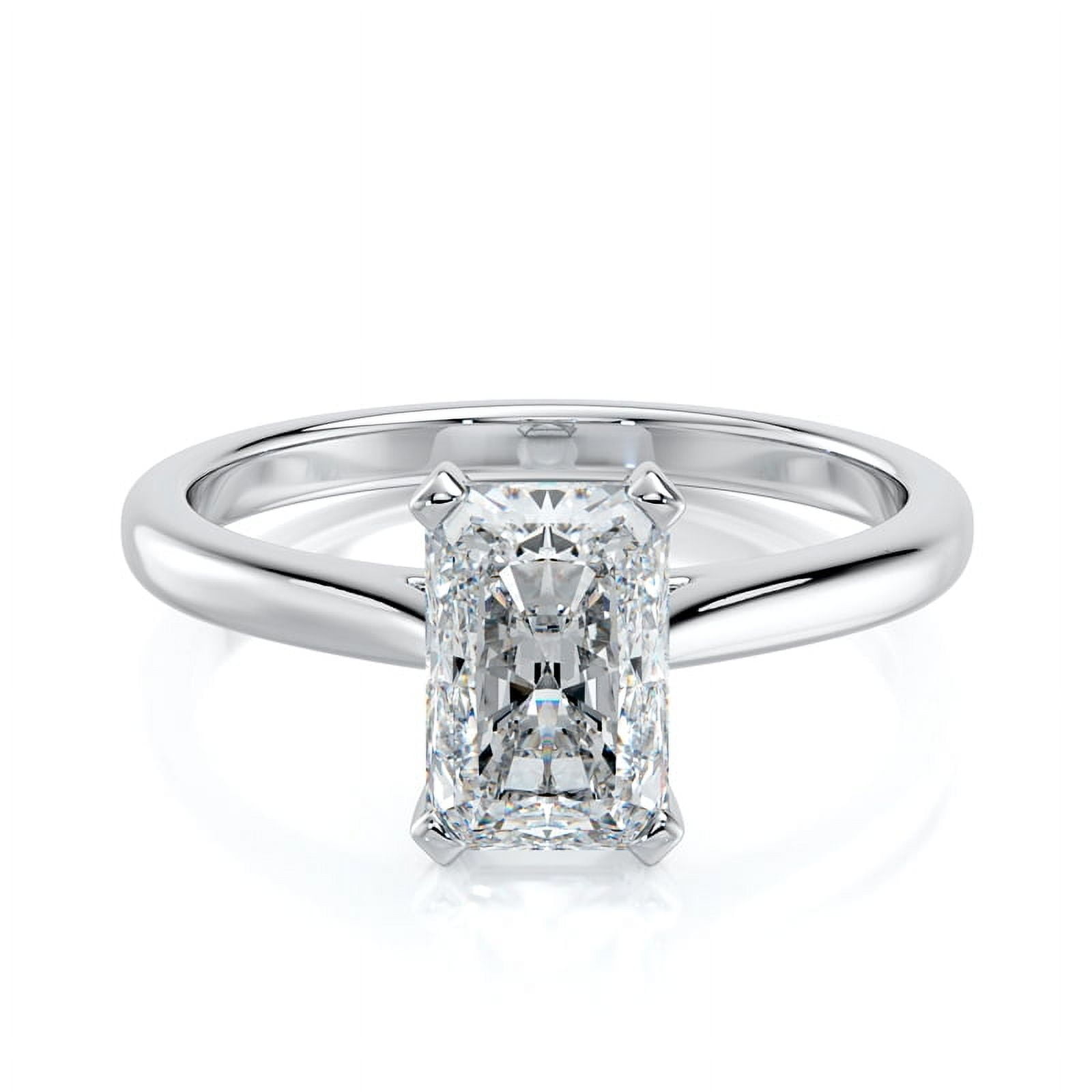 Nerra Jewel 2.07 Ct Radiant Cut Engagement Ring - 14K White Gold Over ...