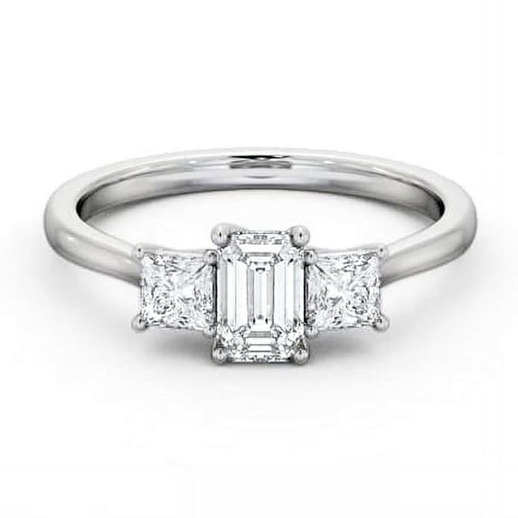 Nerra Jewel Excellence 1.4 Ct Emerald Cut Lab Created Simulated Diamond ...