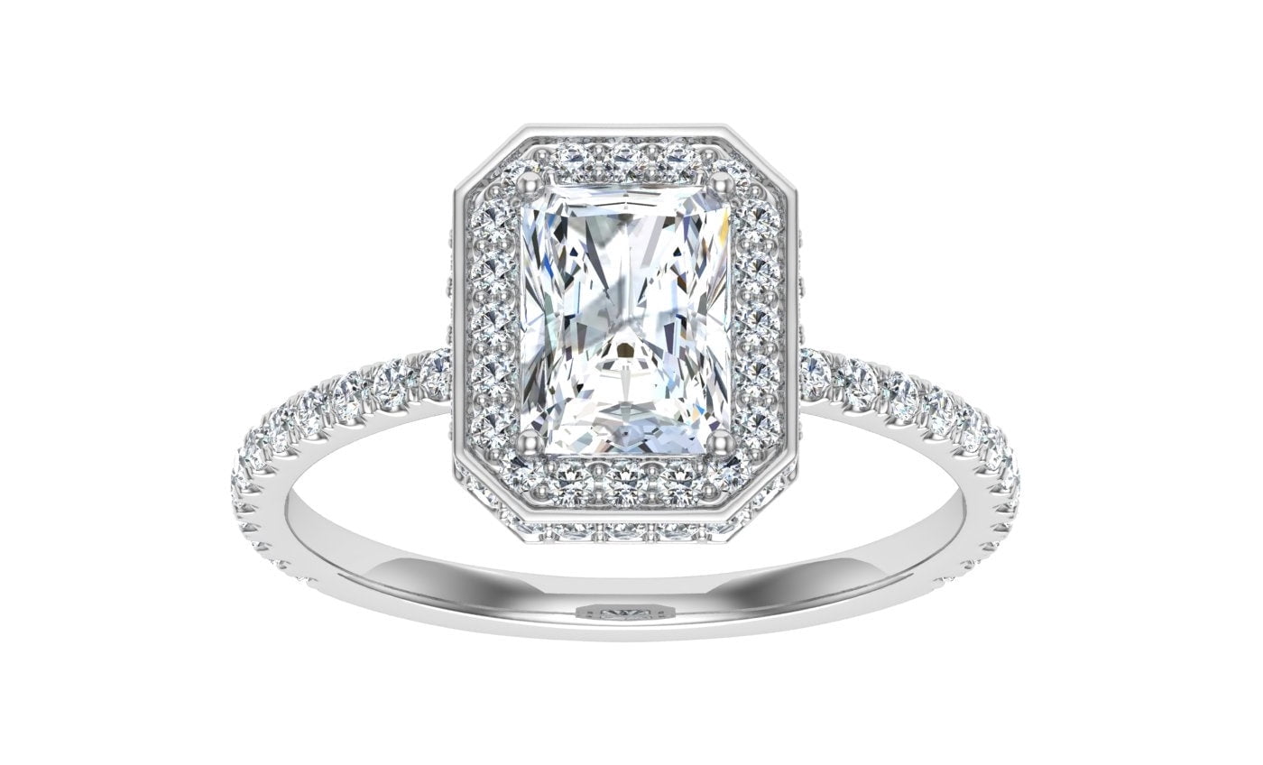 Nerra Jewel Radiant Cut Engagement Ring - 2 Ct Lab-Created Simulated ...