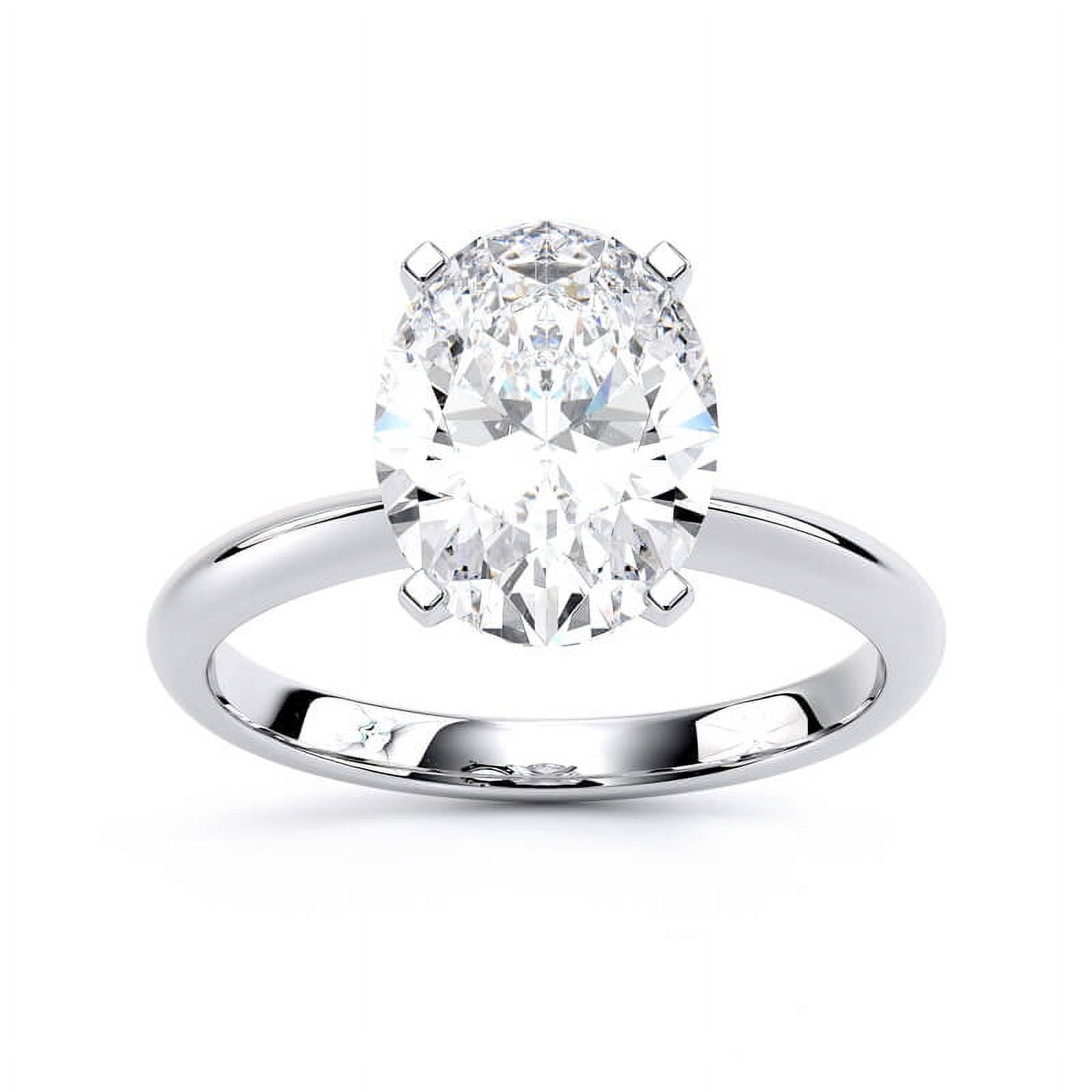 Nerra Jewel Solitaire 1.73 Ct Round Brilliant Lab-Created Diamond Engagement Ring - 14K White ...