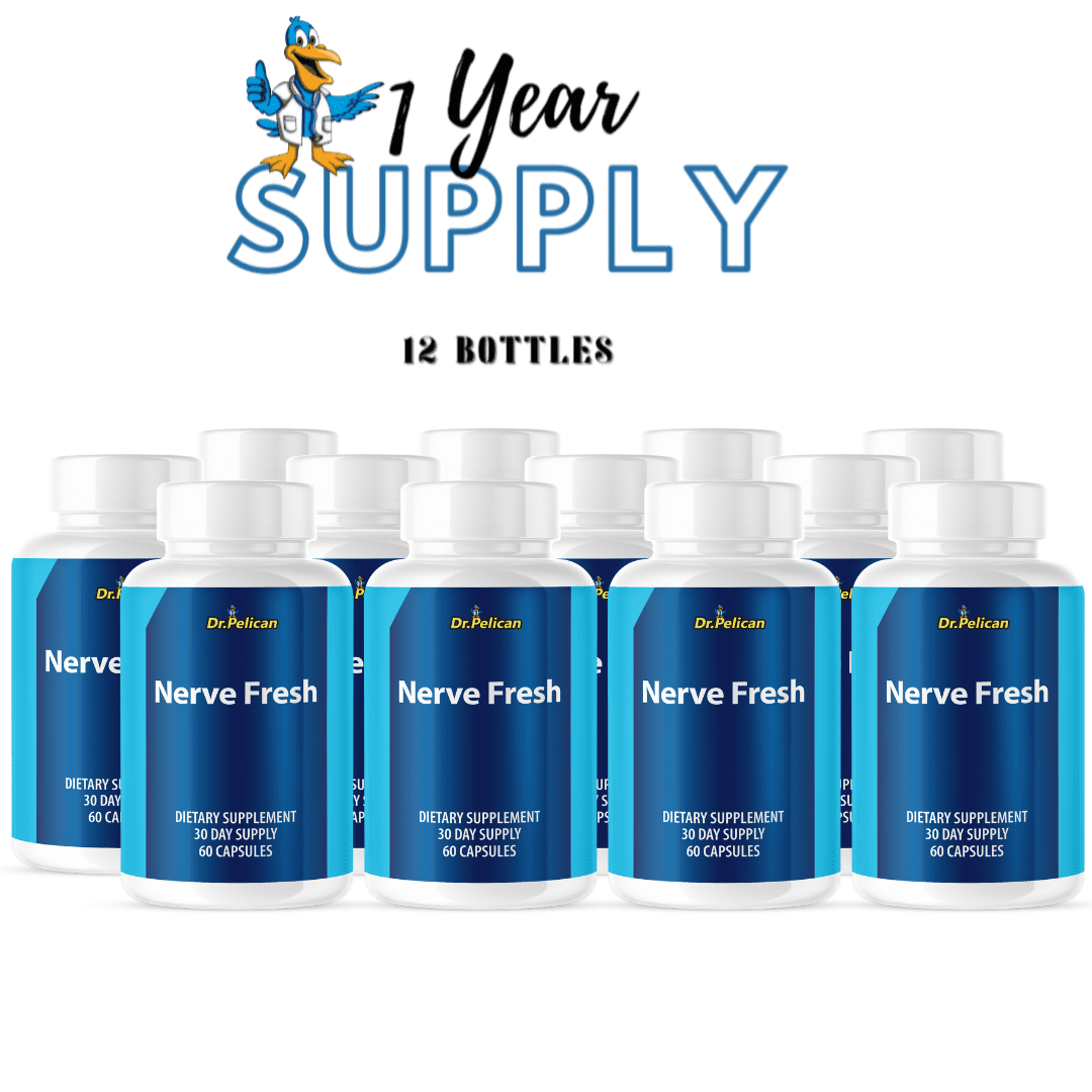 Nerve Fresh- Nerve & Brain Support- 12 Bottles- 720 Capsules - Walmart.com