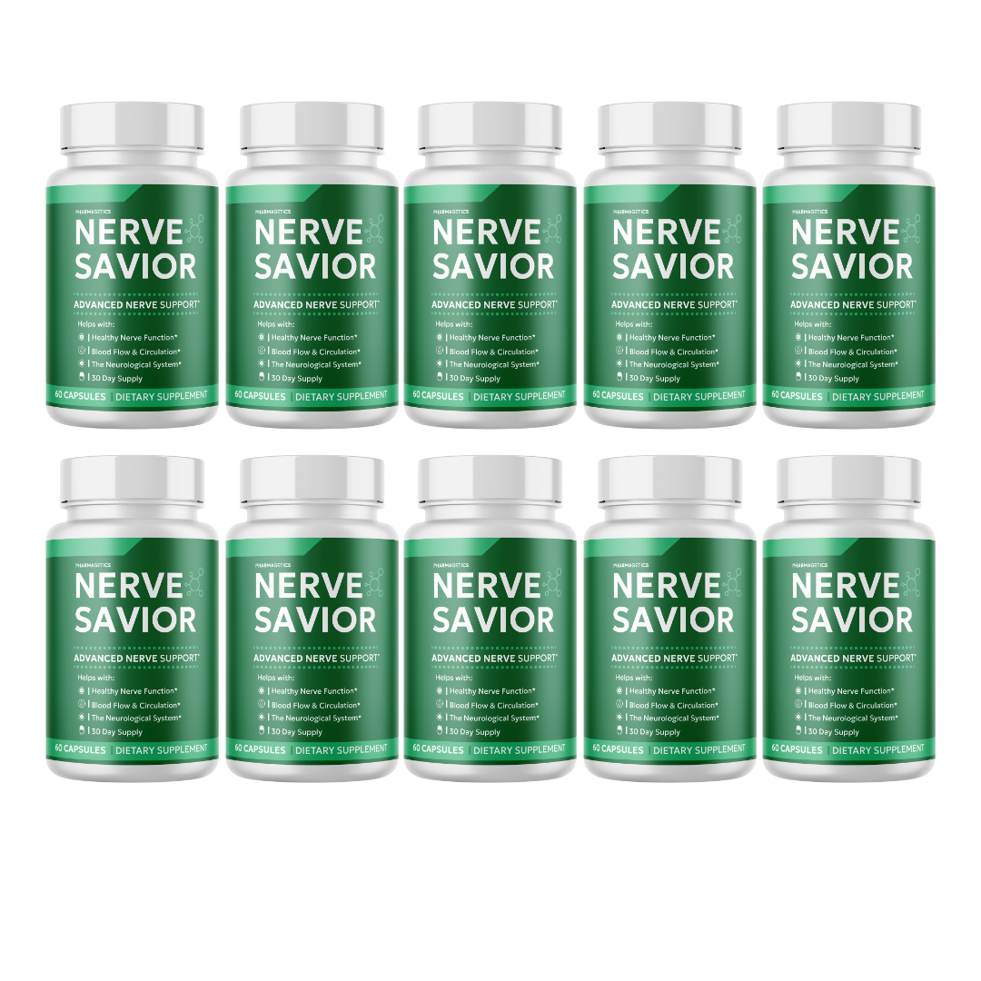 Nerve Savior Advanced Nerve Support 10 Bottles 600 Capsules - Walmart.com