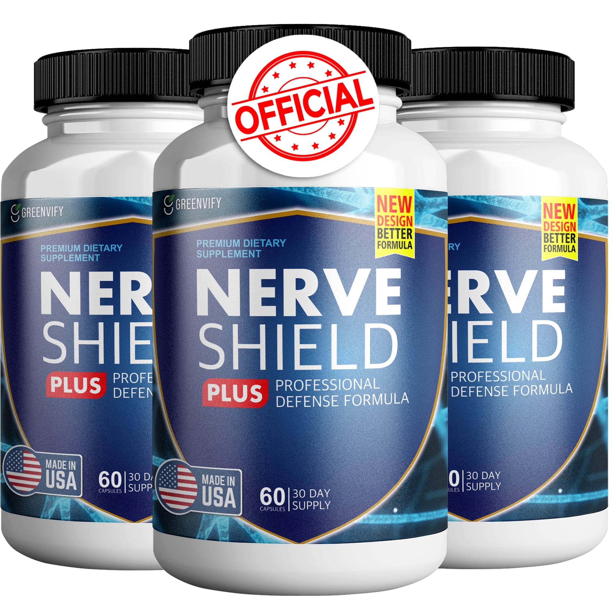 Nerve Shield Plus Pro Advanced Nerve Formula Blended Vitamins and ...
