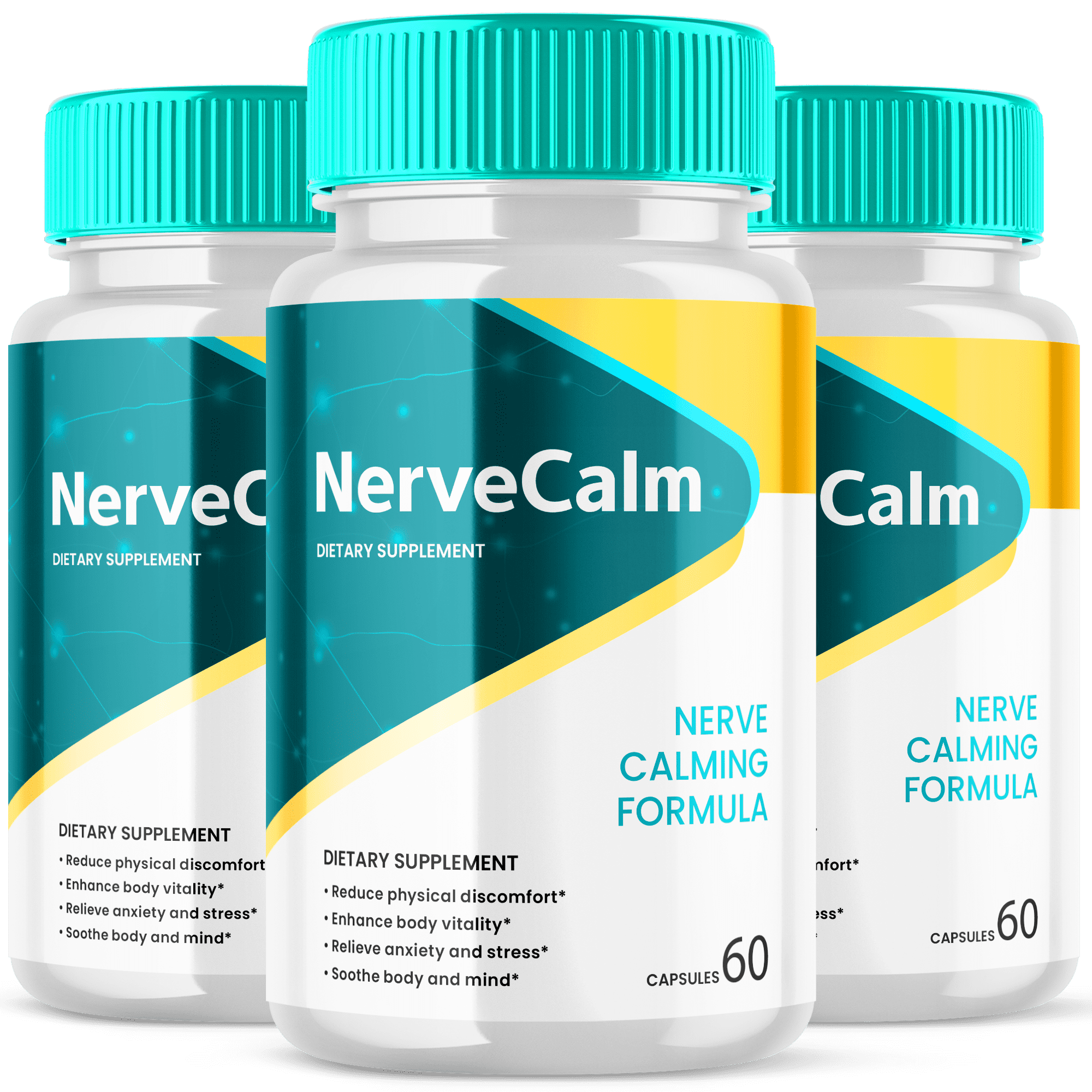 NerveCalm Advanced Formula Nerve Support Vitamin Supplement All Natural ...