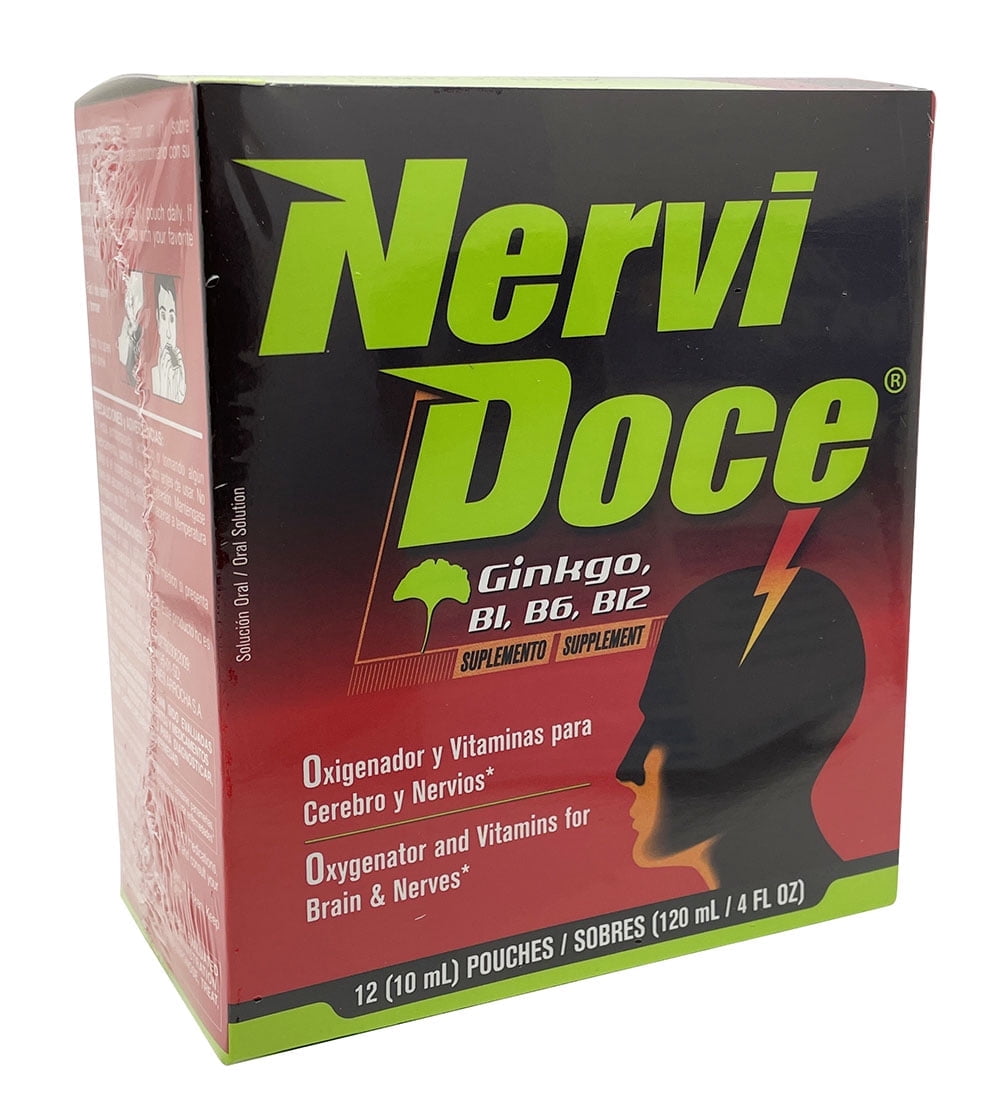 Vijosa Nervidoce Multivitamin Pouches, 12 Ct, with Ginkgo & B Complex ...